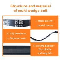 China 8pk870 Ribbed Drive Belt Yucai Engine 300hp 8PK EMDM Poly Rib Belt for sale