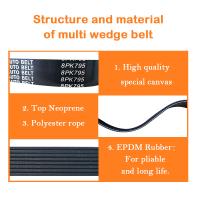 China Driving V Multi Wedge Belt 8pk795 For Foton Truck Wechai Engine for sale