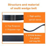 China EPDM V Ribbed Belt 10pk1309 Delong X3000 Wechai Engine Poly Rib Belt for sale