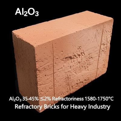 China Chemical Composition Al₂O₃ 35-45% Water Absorption ≤2% Refractoriness 1580-1750°C Refractory Bricks for Heavy Industry for sale