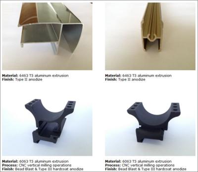 China UGA Anodised Aluminium Alloy Profile Extrusions Black Oxide for sale