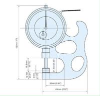 China Inch Dial Thickness Gauge 0-1in Range 0.001in Grad Steel Ceramic Contact Anvils for sale