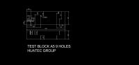 China Carbon Steel A5 BS2704 Ultrasonic Calibration Block 7 Holes 22mm for sale