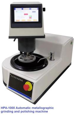 China HUATEC PLC Control Metallographic Grinding Polishing Machine 6 Samples 50-1000r/min Single/Double Disc for sale