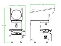China VT-12-1550T 300mm Profile Projector with 24V/150W Halogen Lamp and 0.001mm Resolution for sale