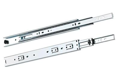 China 35mm 3 Fold Soft Close Drawer Slides Ball Bearing Kitchen Drawer Hardware Slides for sale