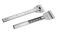 China Steel Ball Bearing Kitchen Cabinet Drawer Slides Hardware Self Closing 35mm 2 Fold for sale