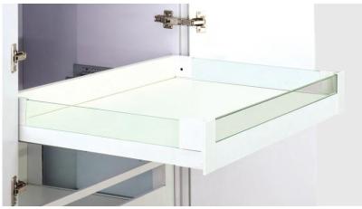 China 270-550mm Length Tandem Full Extension Drawer With Glass Side & Front Panel for sale