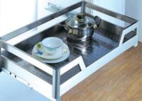 China Loadable / Endurable Iron Kitchen Pull Out Basket With Chrome Plated Finish for sale