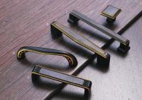China Corosion Resistant Kitchen Cupboard Door Handles Black / Yellow Copper Finish for sale