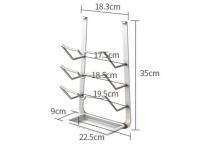 China Install Without Hole Punch Kitchen Pull Basket / Stainless Steel Kitchen Lid Rack for sale