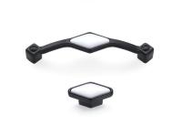 China Black And White Door And Cabinet Handles With One Hole Wear Resistance for sale