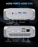 China 4K AMD Ryzen A9 9400 APU Linux Mini PC Ubuntu 8GB RAM 128GB SSD for sale