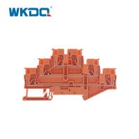 China JPT 2.5 - 3L Push In Triple Level Terminal Blocks DIN Rail Flame Retardant PA66 for sale
