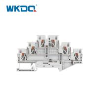 China JPT 2.5 - 3L Push In Triple Level Terminal Blocks DIN Rail Flame Retardant PA66 for sale