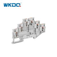 China JPT 2.5 - 3L Push In Triple Level Terminal Blocks DIN Rail Flame Retardant PA66 for sale