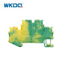 China 2 Level Push In Din Rail PE Ground Terminal Block JPTTB 1.5 PA66 V0 for sale