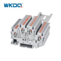 China Push In Connection Feed Through Din Rail Mount Terminal Block IEC 60947-7-1 Standard for sale
