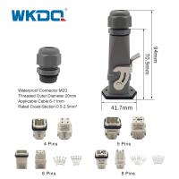 China HDC / Heavy Duty Connector 4 Pins 5 Pins 6 Pins 8 Pins Top Entry for sale