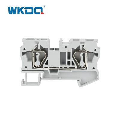 China Nylon Panel Spring Screw Cage Terminal Block Mounted Feed Through Electric Din Rail for sale