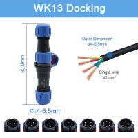 China Pin Panel Mounting Hole Waterproof Connector Portable Electric IP68 Underwater Wk13 Docking for sale