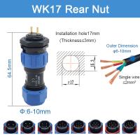 China Sp Series Aviation Waterproof Connector IP68 Plug Socket Wk17 Rear Nut Threaded Coupling for sale