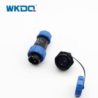 China Sp Threaded Coupling Waterproof Connector Wk21 Rear Nut Pin Male And Female Cable for sale
