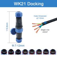 China Threaded Sp Series Waterproof Connector Wk21 Docking Circular Pin Plug And Socket for sale