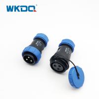 China IP68 Threaded Plug Socket Waterproof Connector Inline Type Wk29 Docking Pin for sale