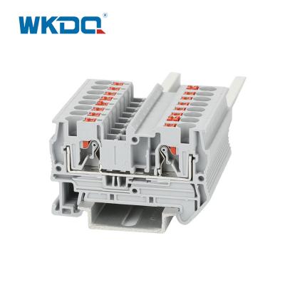 China DIN Rail 4sqmm Spring  Push In Terminal Block for sale