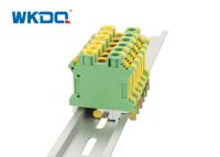 China JUSLKG 10N UK Ground Electrical Terminal Block ,  Screw Terminal  Wire Connectors Rail Type Low Voltage Earth PE for sale