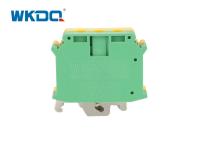 China JUISLKG 35 Compact Universal Electrical Terminal Block Yellow Green Color Frameproofing Nylon PA66 for sale