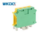 China JUISLKG 35 Compact Universal Electrical Terminal Block Yellow Green Color Frameproofing Nylon PA66 for sale