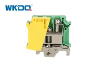 China JUISLKG 35 Compact Universal Electrical Terminal Block Yellow Green Color Frameproofing Nylon PA66 for sale