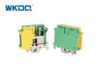 China JUISLKG 35 Compact Universal Electrical Terminal Block Yellow Green Color Frameproofing Nylon PA66 for sale