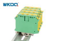 China JUISLKG 35 Compact Universal Electrical Terminal Block Yellow Green Color Frameproofing Nylon PA66 for sale