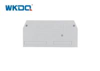 China Din Rail Spring Cage Universal Terminal Block Connectors End Covers Plate Nylon PA66 High Quality for sale