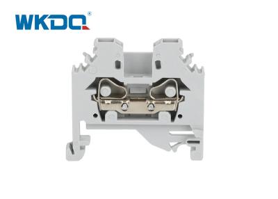 China 281-101 Rail Mount Wire Spring Terminal Block Connectors Center Marking For Distribution Boxes Nylon PA66 Grey Color for sale