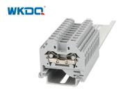 China 281-101 Rail Mount Wire Spring Terminal Block Connectors Center Marking For Distribution Boxes Nylon PA66 Grey Color for sale