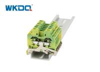 China 281-107 Universal Electrical Spring Type Terminal Block Connector 4mm Standard Vibration Resistant Green Color for sale