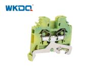 China 281-107 Universal Electrical Spring Type Terminal Block Connector 4mm Standard Vibration Resistant Green Color for sale