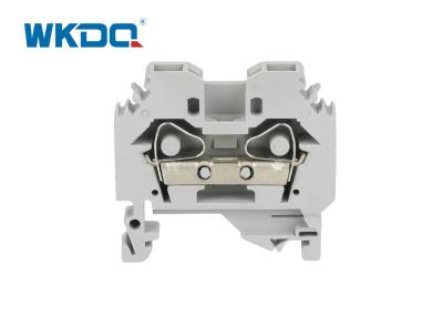 China 282-101 Din Rail Spring Clamp Terminal Block Feed Through 6mm Side Entry Nylon PA66 Grey and Other Color for sale