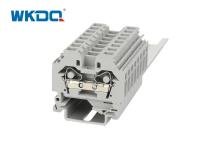 China 282-101 Din Rail Spring Clamp Terminal Block Feed Through 6mm Side Entry Nylon PA66 Grey and Other Color for sale