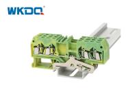 China 280-837 Spring Cage Ground Terminal Block Connectors Green Color Flaming Retarding Nylon PA66 for sale