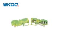 China 280-837 Spring Cage Ground Terminal Block Connectors Green Color Flaming Retarding Nylon PA66 for sale