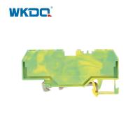 China 281-687 High Temperature Spring Type Terminal Block PE Grounding Clearly Identify Nylon PA66 Green Color for sale