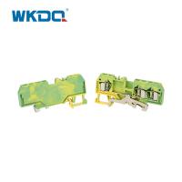 China 281-687 High Temperature Spring Type Terminal Block PE Grounding Clearly Identify Nylon PA66 Green Color for sale