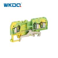 China 281-687 High Temperature Spring Type Terminal Block PE Grounding Clearly Identify Nylon PA66 Green Color for sale