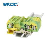 China 281-687 High Temperature Spring Type Terminal Block PE Grounding Clearly Identify Nylon PA66 Green Color for sale