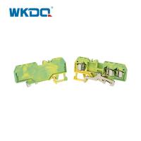 China 281-687 High Temperature Spring Type Terminal Block PE Grounding Clearly Identify Nylon PA66 Green Color for sale